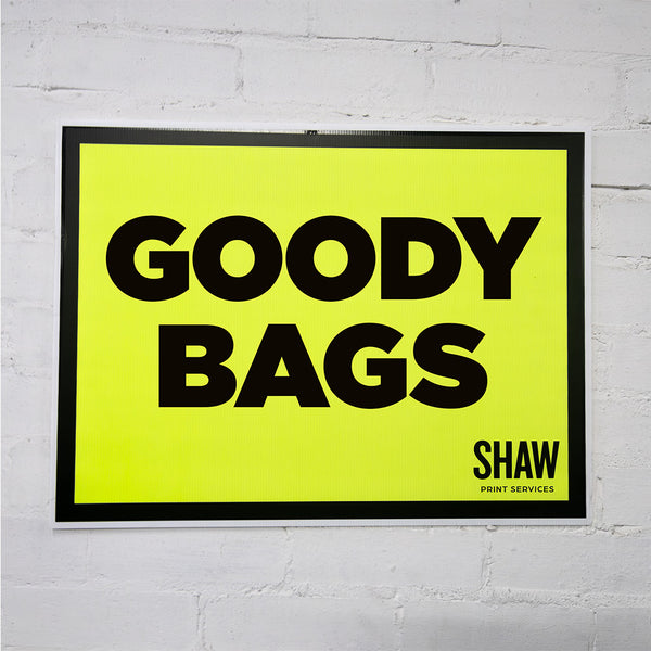 Goody Bags Event Sign (Landscape) - HKT Products