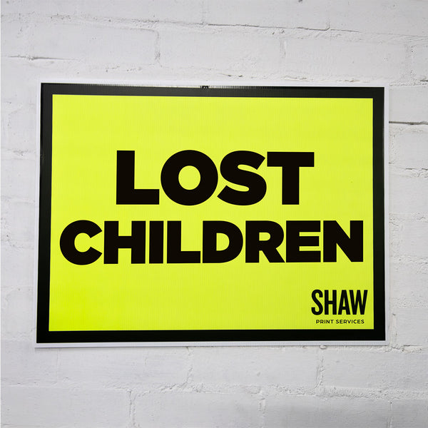 Lost Children Event Sign (Landscape) - HKT Products